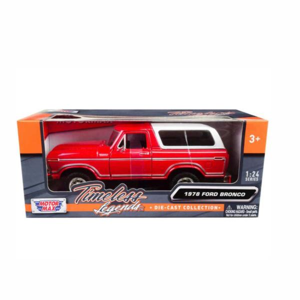 Carro 1:24 Ford Bronco 1978 Celeste 3a+ | Jugueterías TOYS