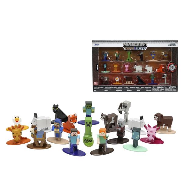 Set de 18 Figuras de Minecraft Caves & Cliffs Metalicas 3a ...